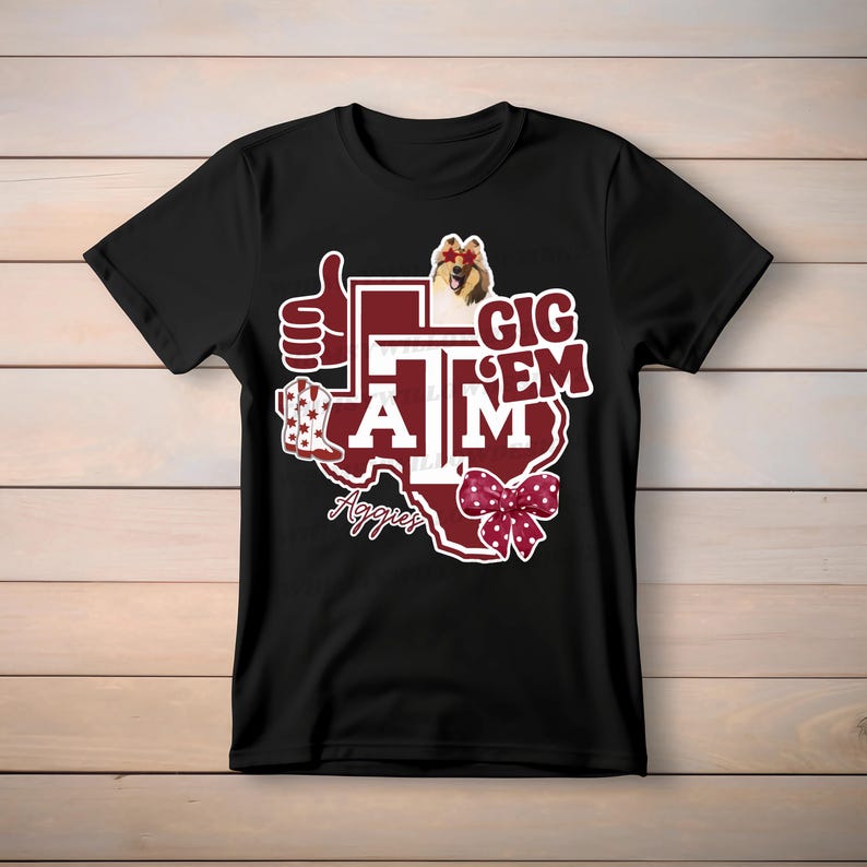 Aggie Pride PNG: Texas A&M Spirit Art - Reveille, Bow, Boot (digital ...