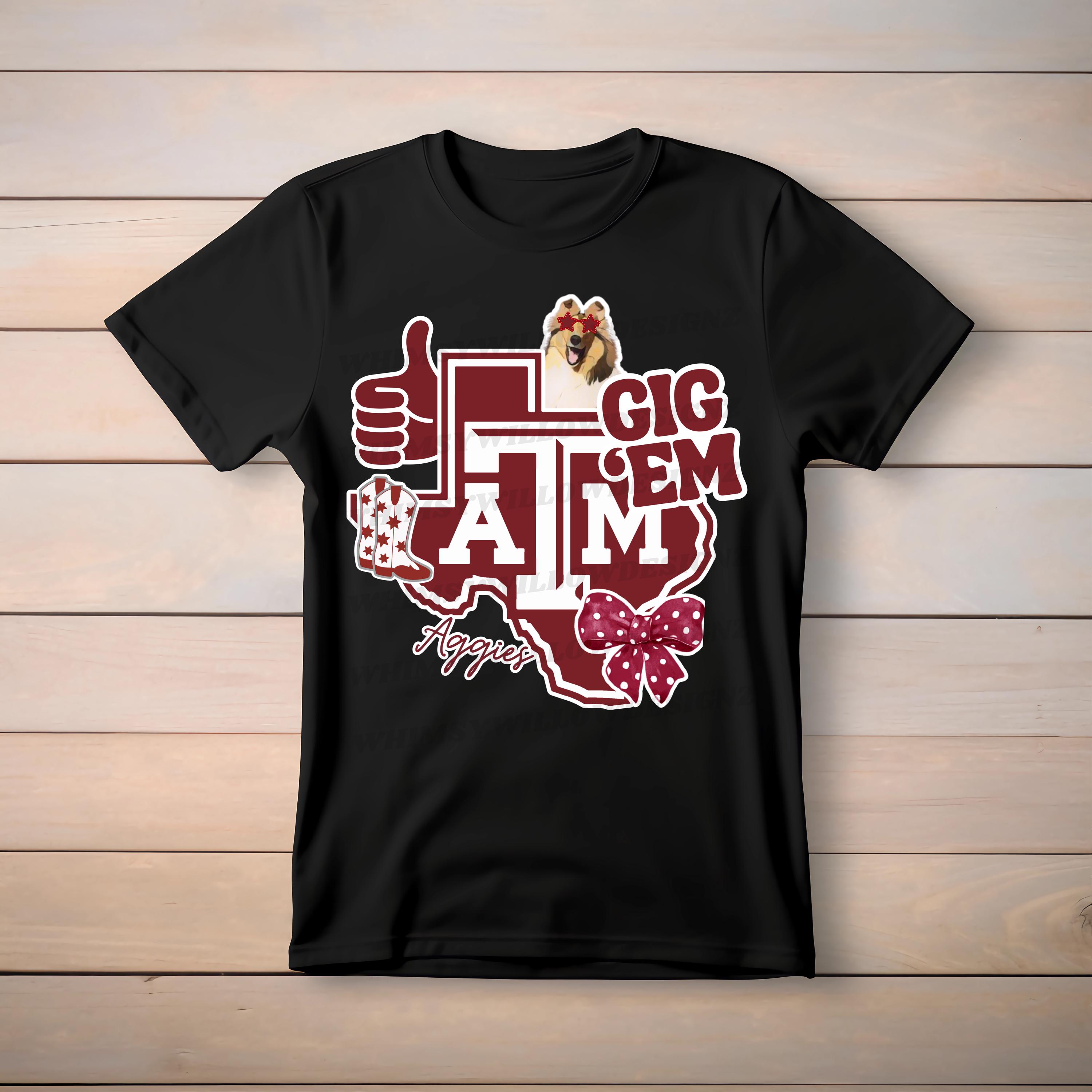 Aggie Pride PNG: Texas A&M Spirit Art - Reveille, Bow, Boot (digital ...