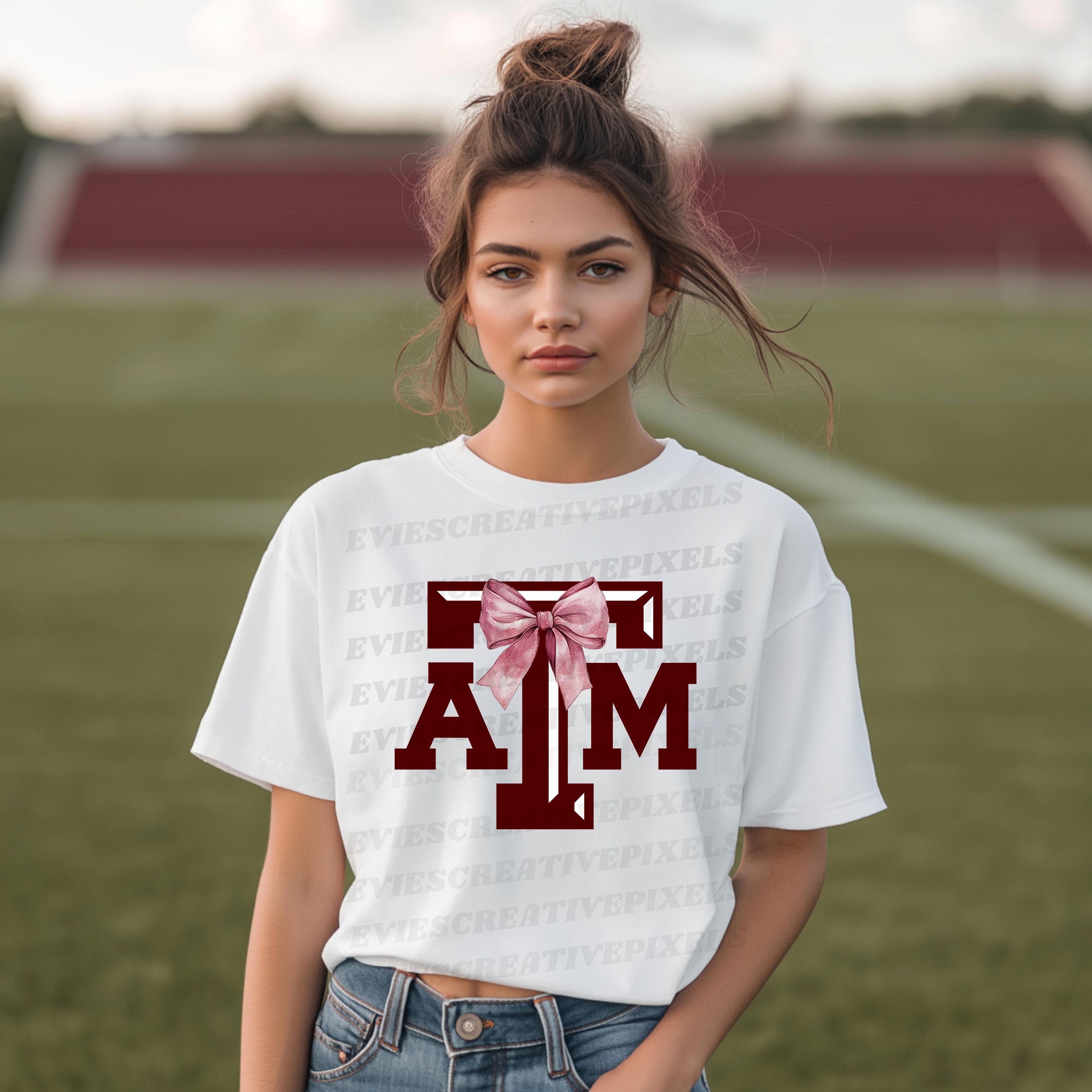 Texas A&M Shirt With Watercolor Maroon Bow Aggie PNG - Etsy