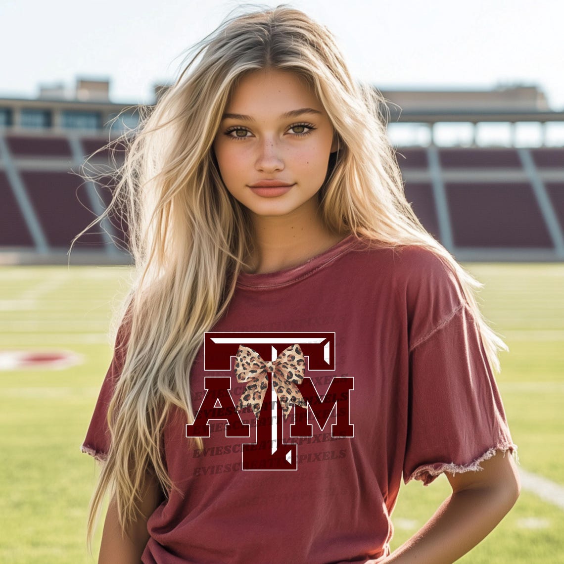 Texas A&M With Watercolor Leopard Print Bow Aggie Spirit PNG - Etsy