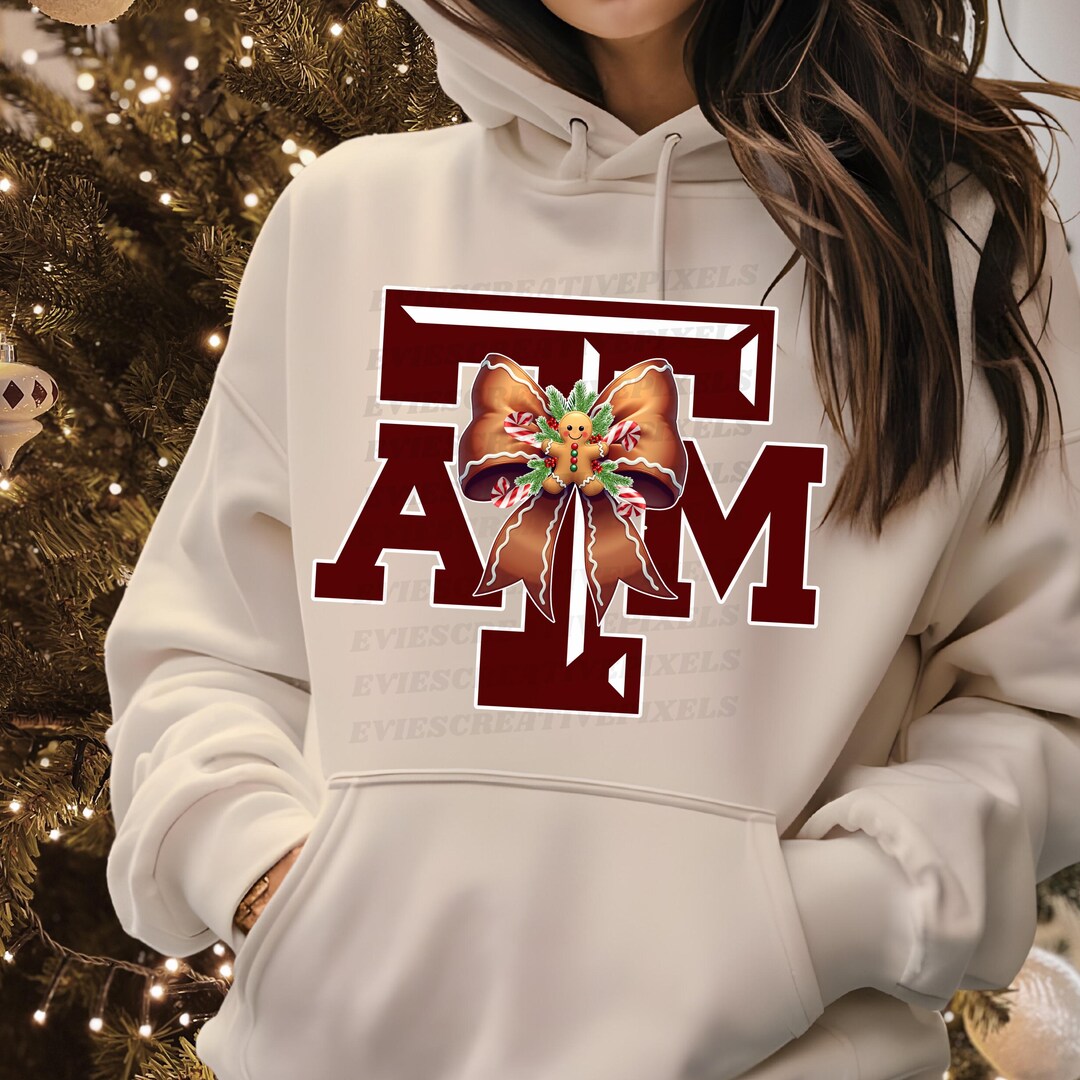 Aggie Texas A&M Gingerbread Bow PNG: Coquette Design (digital Download ...