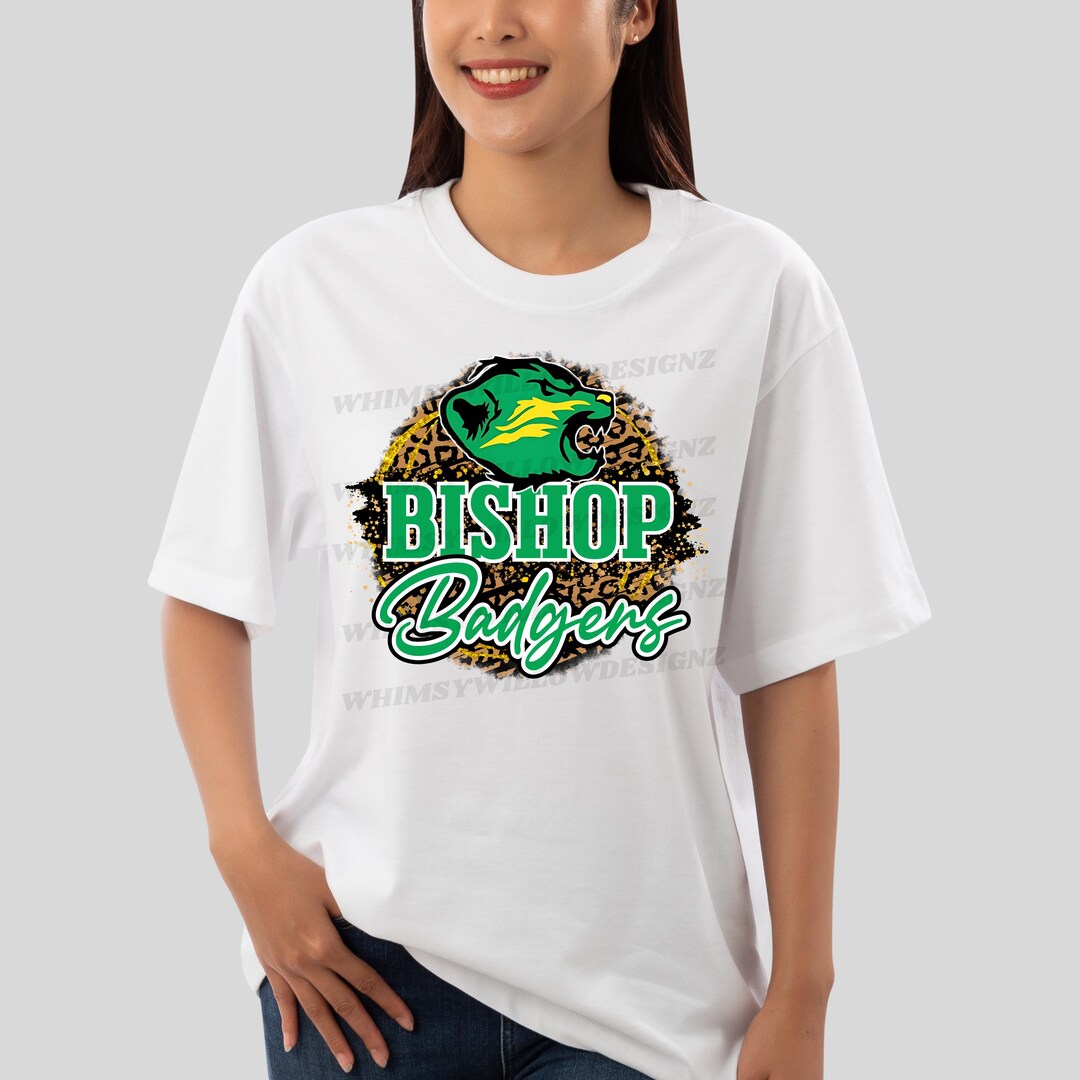 300 PPI Bishop Badger Round Leopard Bishop, TX PNG for T-shirts, Totes ...