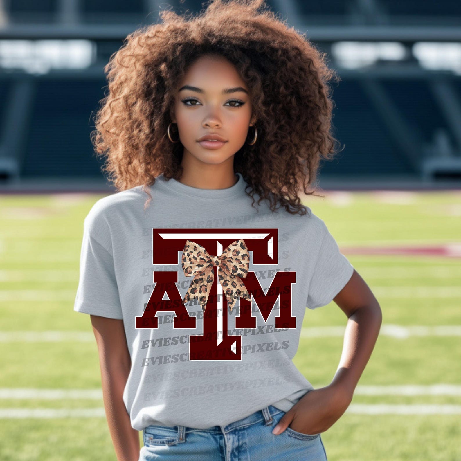 Texas A&M With Watercolor Leopard Print Bow Aggie Spirit PNG - Etsy
