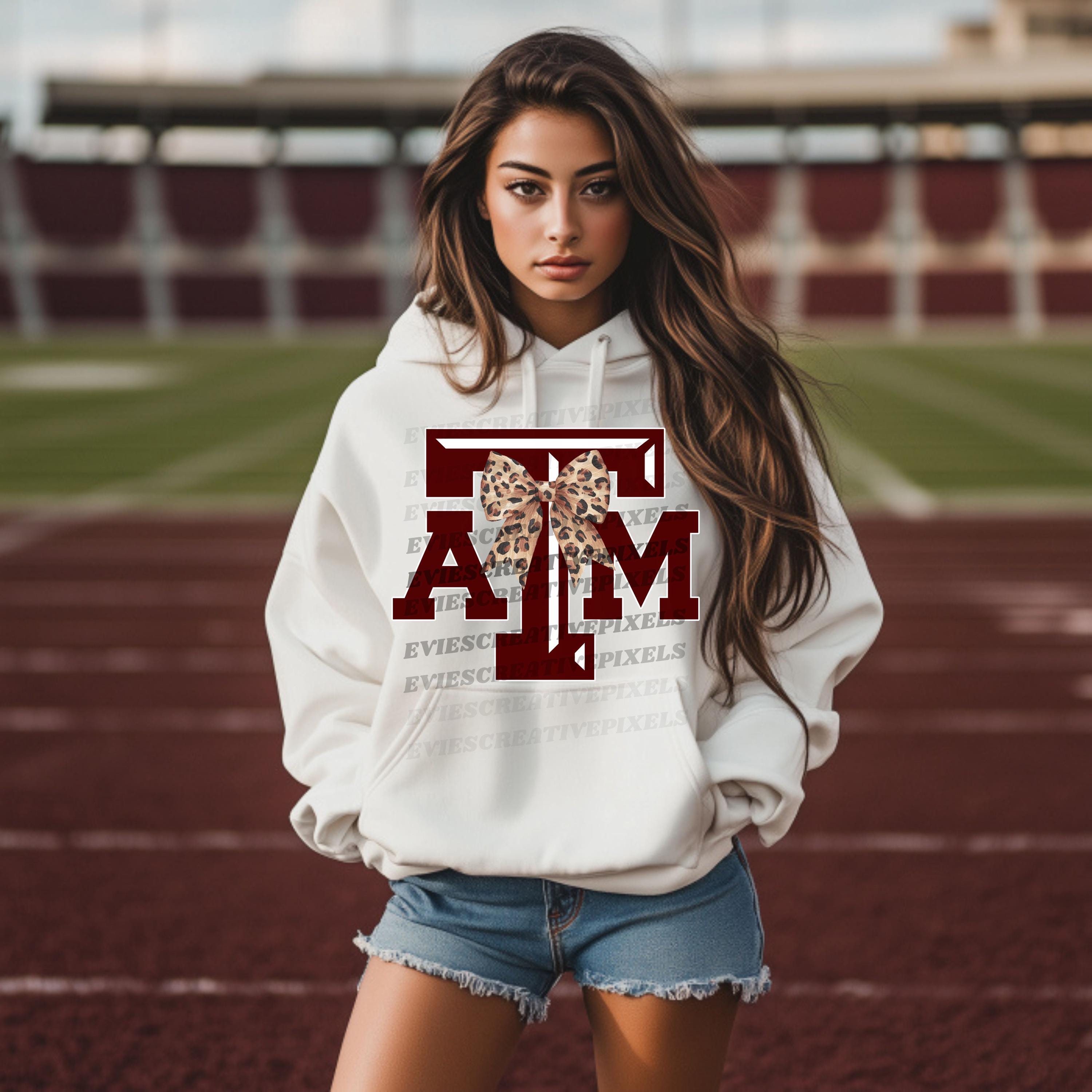 Texas A&M With Watercolor Leopard Print Bow Aggie Spirit PNG - Etsy