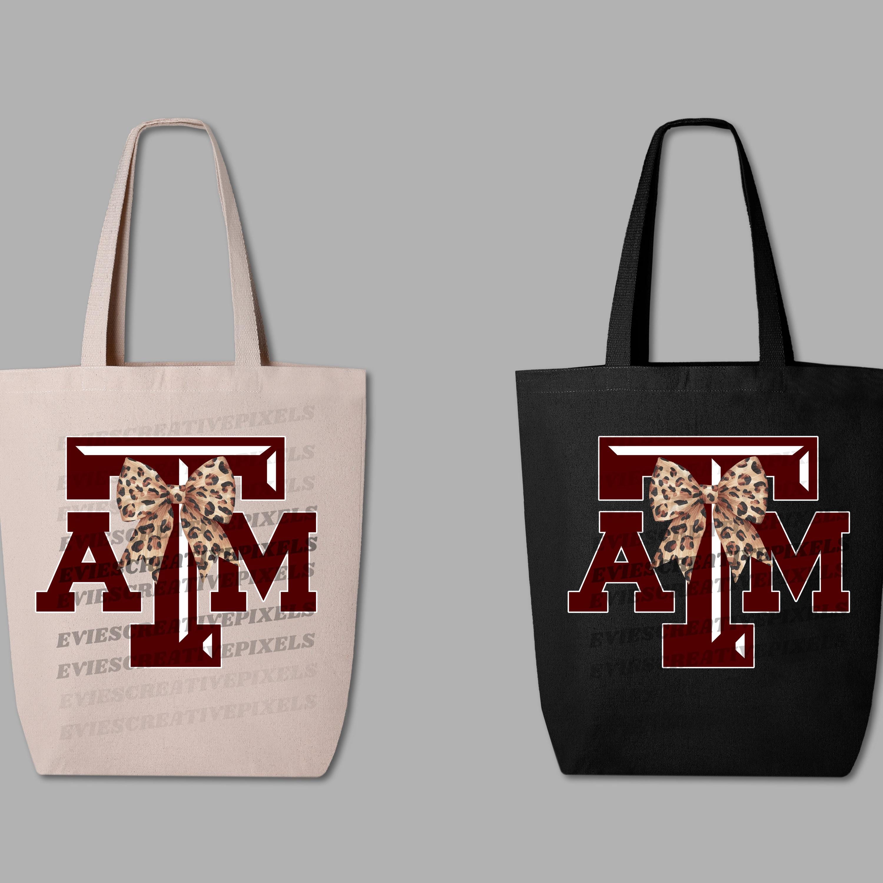 Texas A&M With Watercolor Leopard Print Bow Aggie Spirit PNG - Etsy