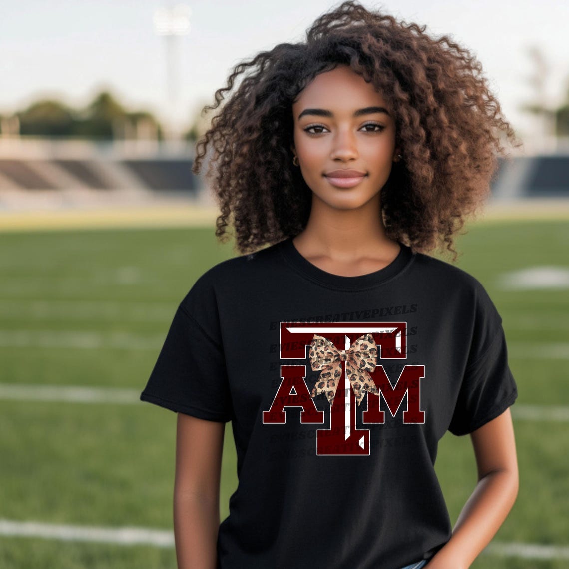 Texas A&M With Watercolor Leopard Print Bow Aggie Spirit PNG - Etsy