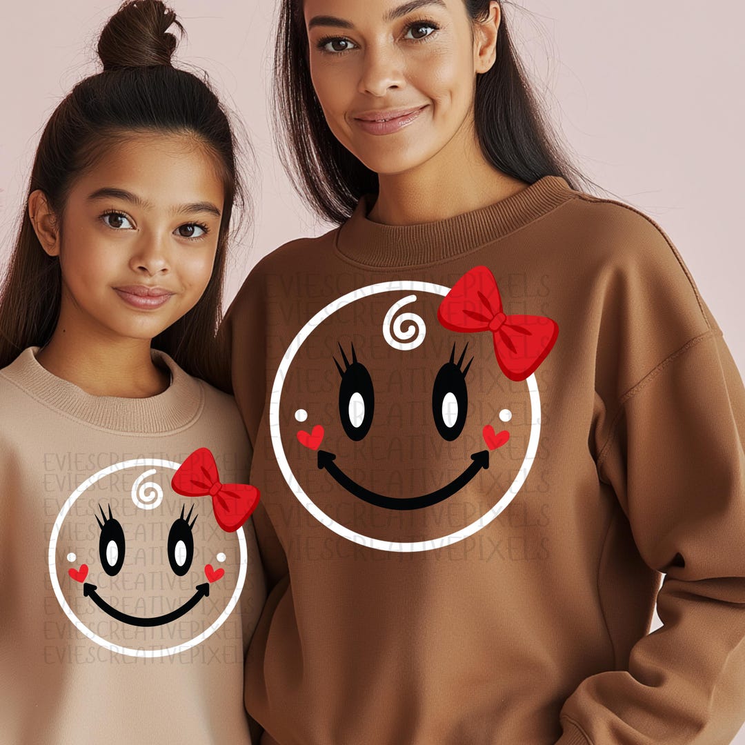 Gingerbread Girl Face With Hearts PNG File (digital Download) - Etsy