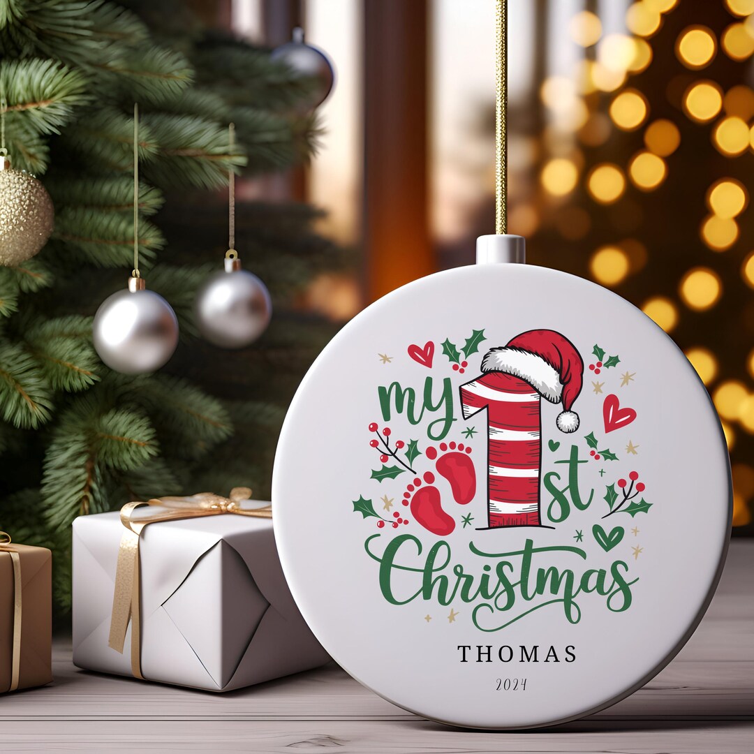 Personalized Family of 4 Ornament, Custom Family Stocking Ornament With ...