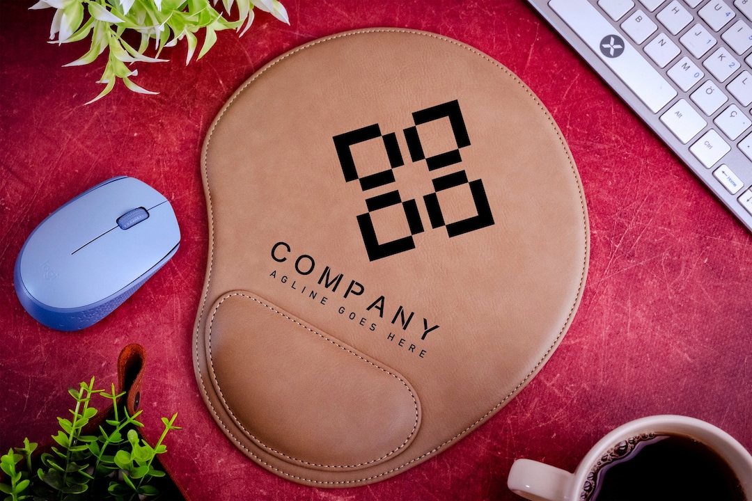 Company Logo Leather Mousepad, Leather Mousepad, Ergonomic Mousepad ...