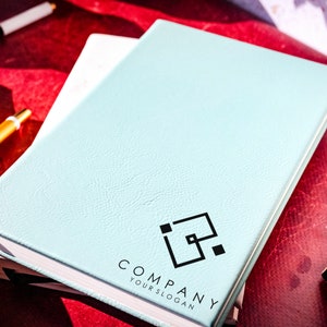 Custom Company Journals, Personalized Leather Journal, Logo Engraved ...