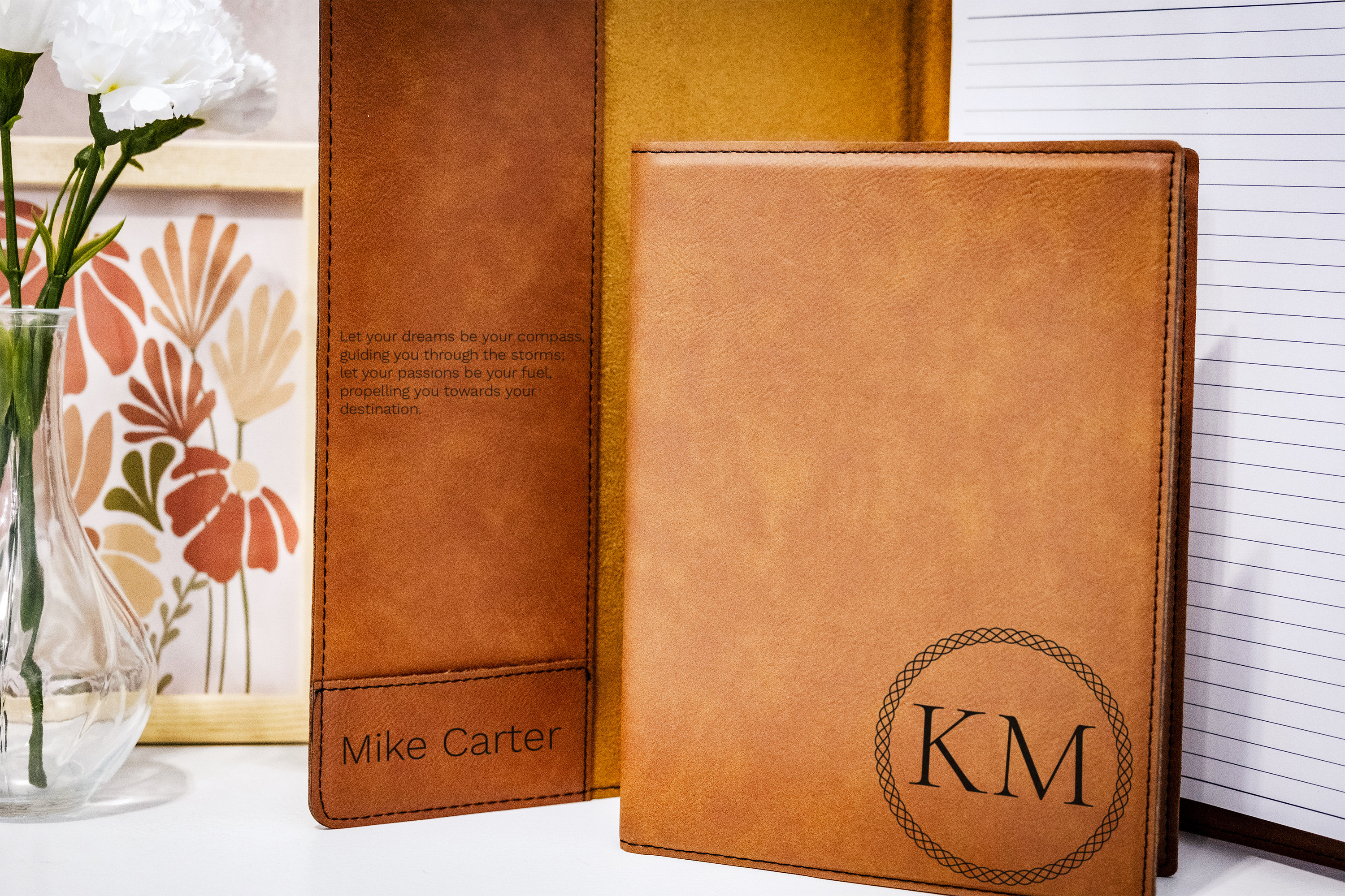 Custom Leather Portfolio, Personalized Padfolio, Leather Portfolio ...
