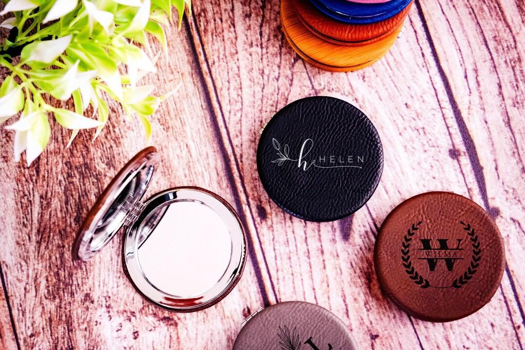 Personalized Mirror, Customized Pocket Mirror, Engrave Compact Mirror ...