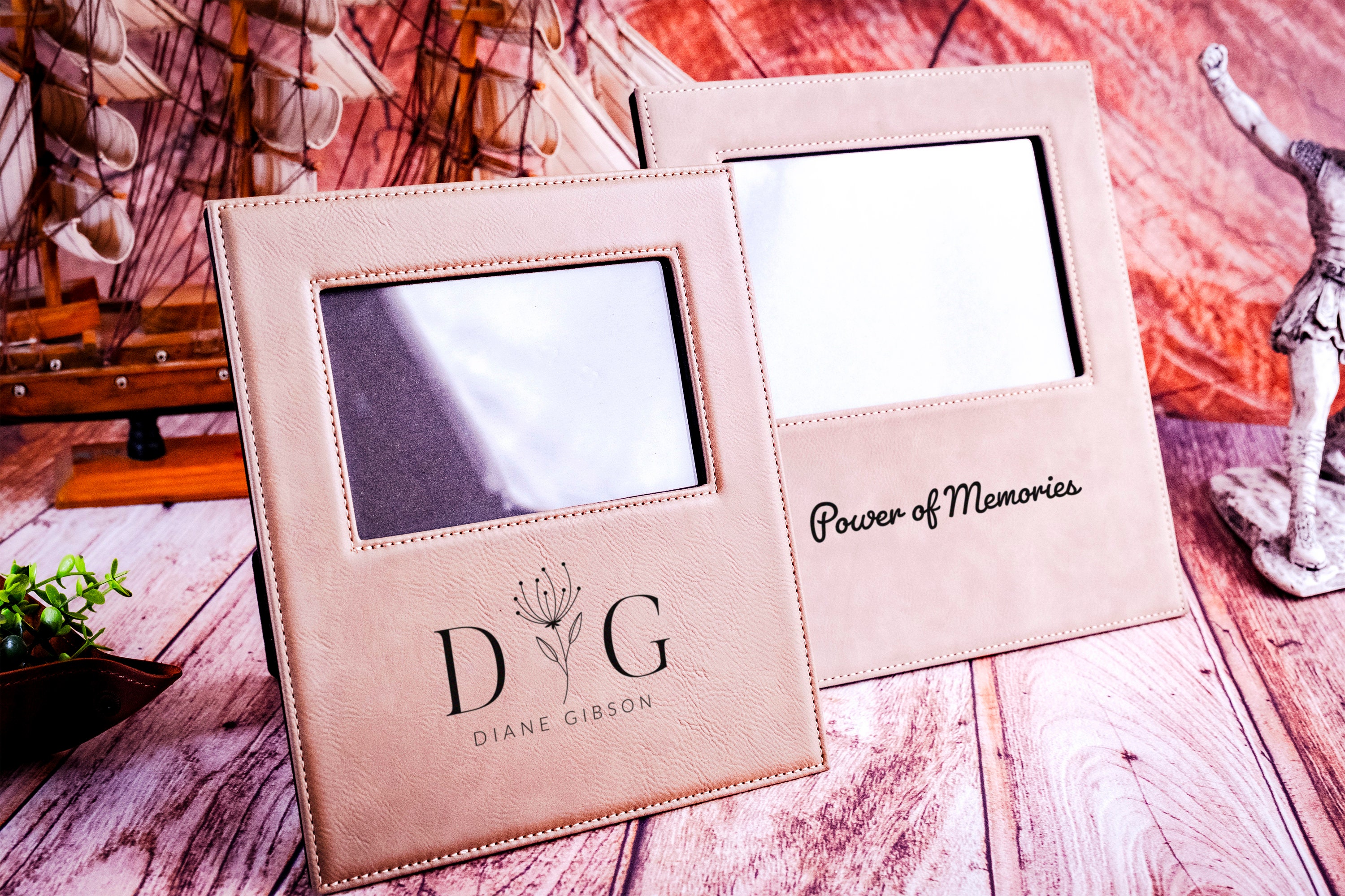 Personalized Leather Photo Frame, Leather Photo Frame, Photo Frame ...