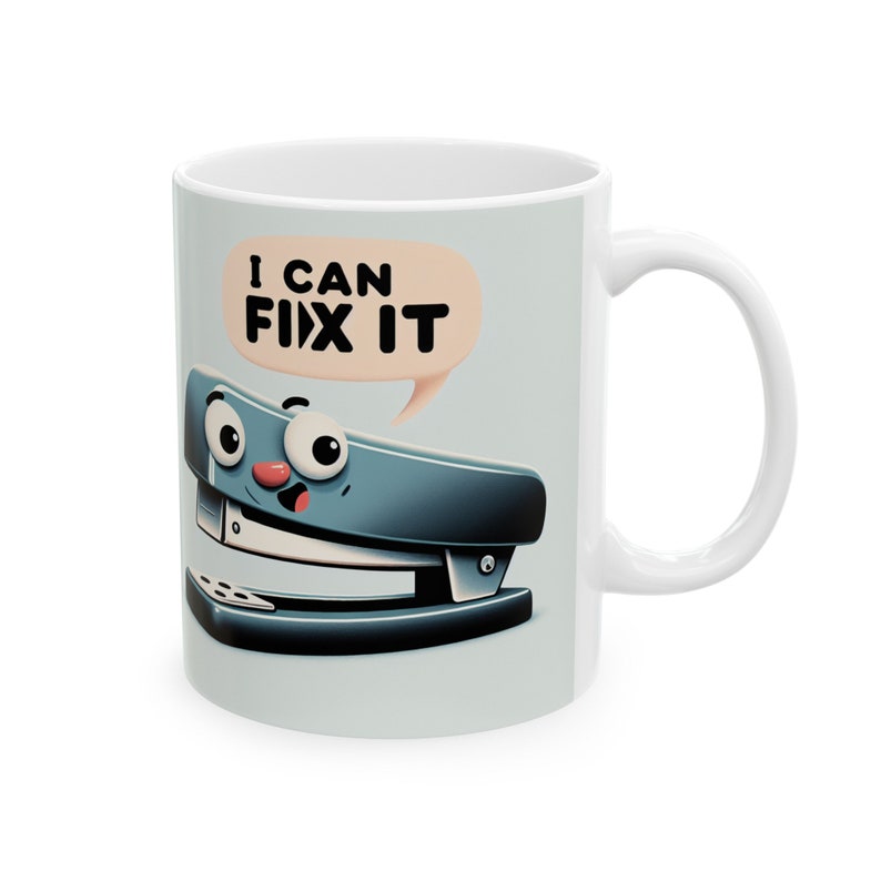 I Can Fix IT Mug, Aiart Coffee Mug, Stapler Emoji Mug, Tea Bagging Mug ...