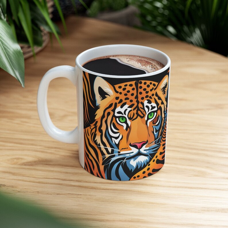 Cute Tiger Coffee Mug, Aiart Coffee Mug, Designer Coffee Mug, Pretty ...