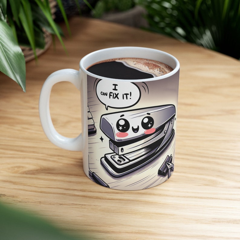 I Can Fix IT Mug, Stapler Emoji Mug, Aiart Coffee Mug, Cute Emoji Mug ...