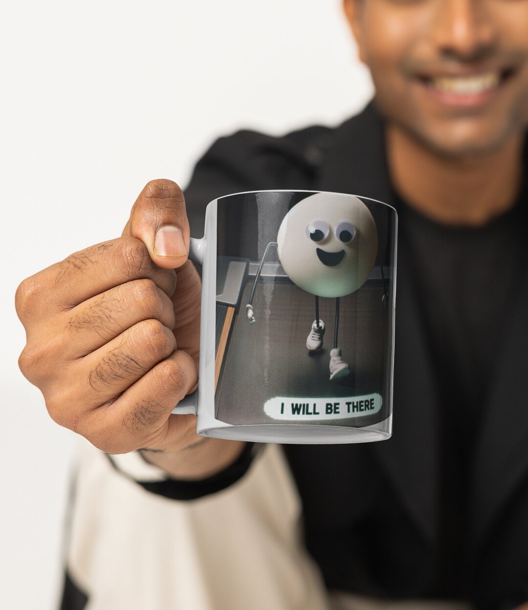 I Will Be There Emoji Coffee Mug, Birthday Gift, Funny Mugs, Cute Tea ...