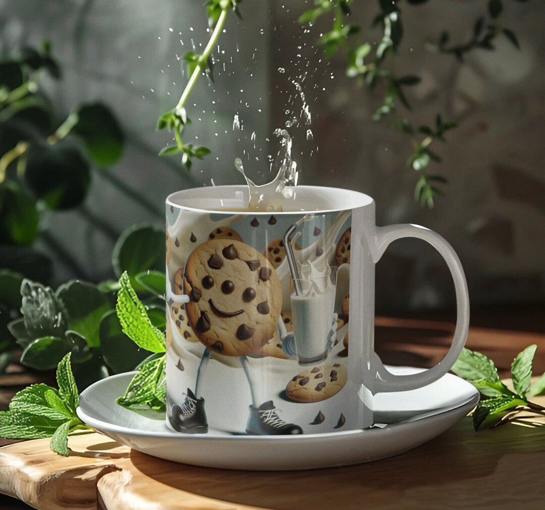 Trendy Design Mug, Coffee Mug, Chocolate Chip Mug, Cookie Biscuit Cup ...