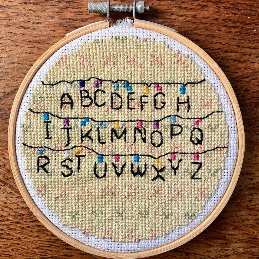 PDF Pattern Stranger Things Light Alphabet, Easy X-stitch Pattern ...
