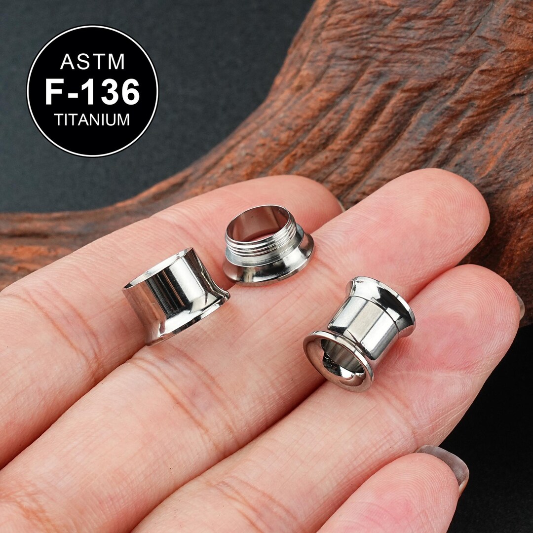 1pair 8/10mm Titanium Ear Plugs/gauge Earring/tunnel Plugs/ear Gauges ...