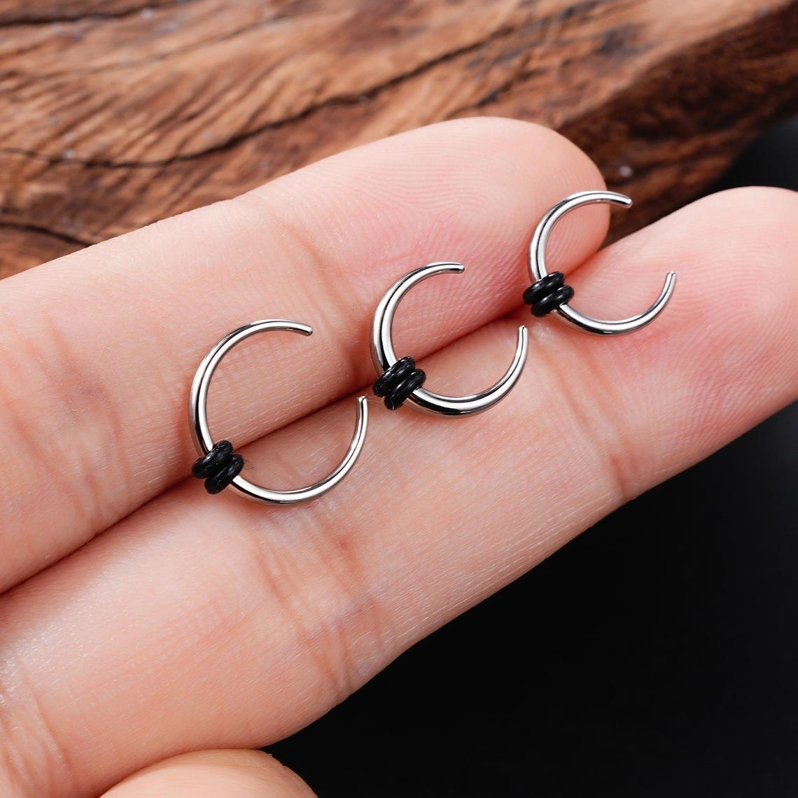 16G/14G/12G/10G/8G Titanium Horseshoe Pincher Septum Ring/ear Weights ...