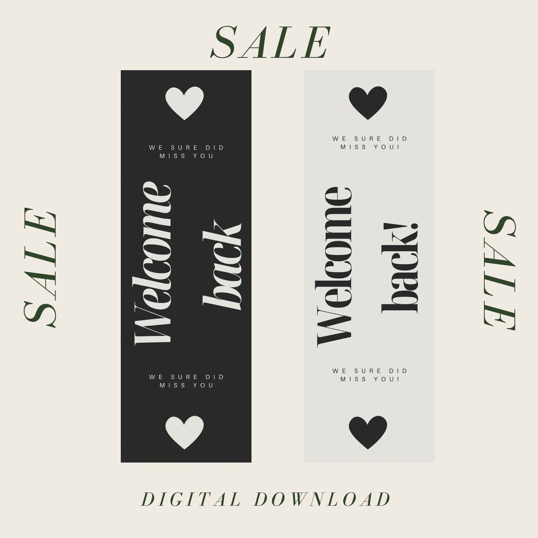Welcome Back Printable Bookmark 'we Sure Did Miss You' Instant Download ...