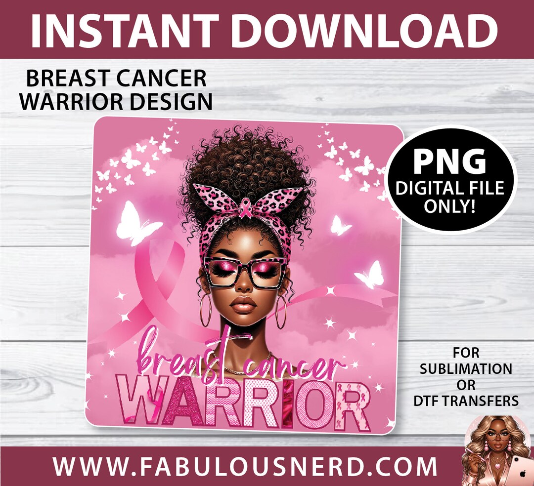 Breast Cancer Warrior Design PNG Only - Etsy