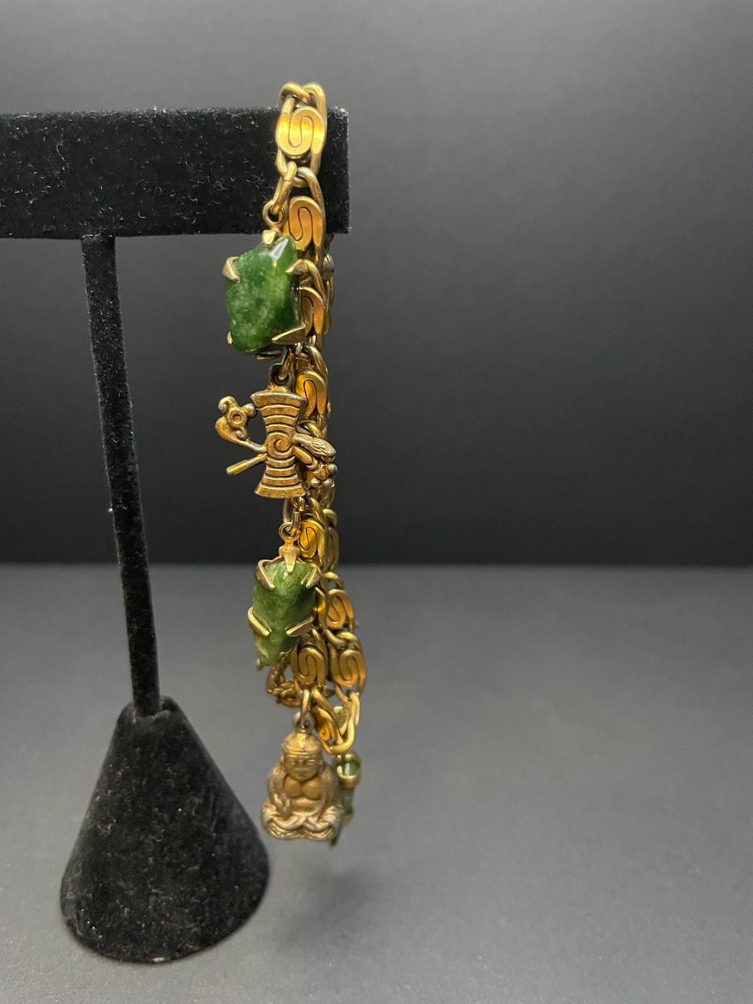 Vintage Gold Tone Asian Charm Bracelet - Etsy