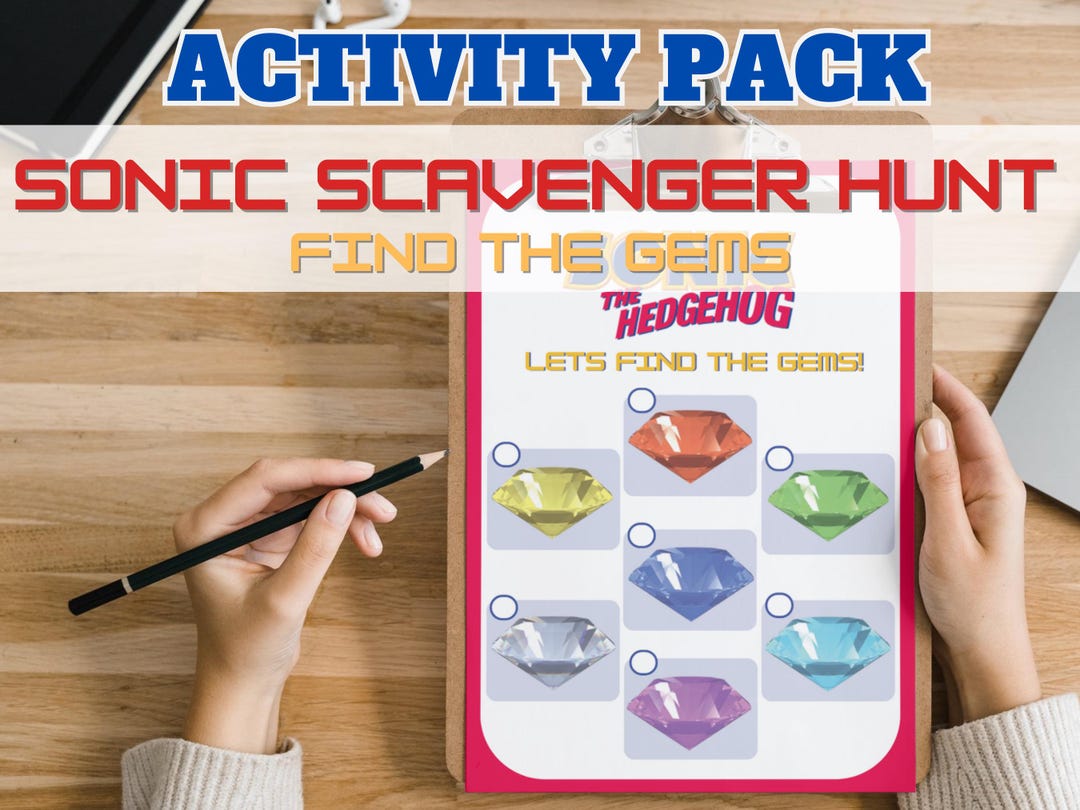 Sonic Gems Scavenger Hunt Activity Pack - Etsy