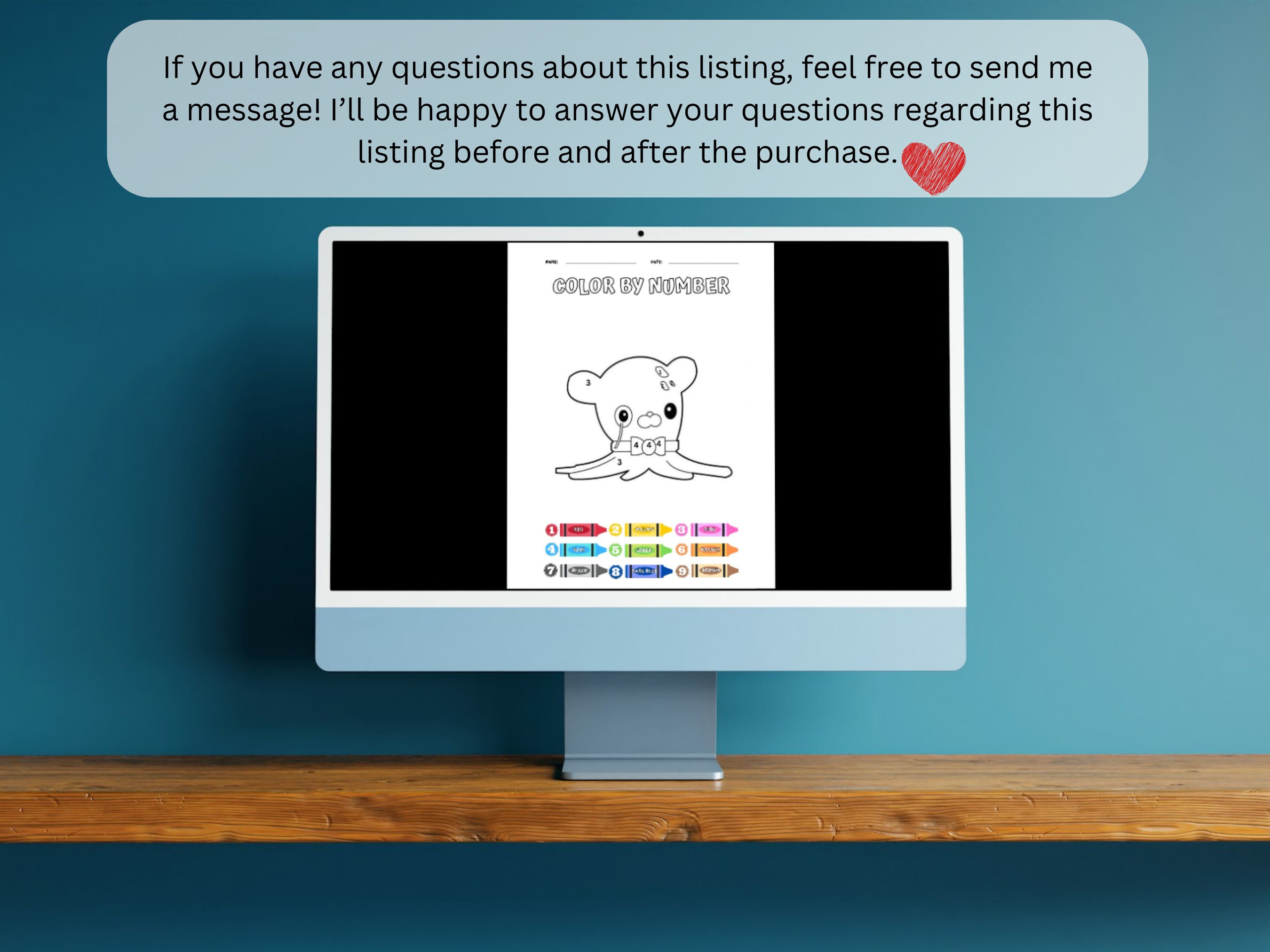 Color by Numbers With the Octonauts - Etsy