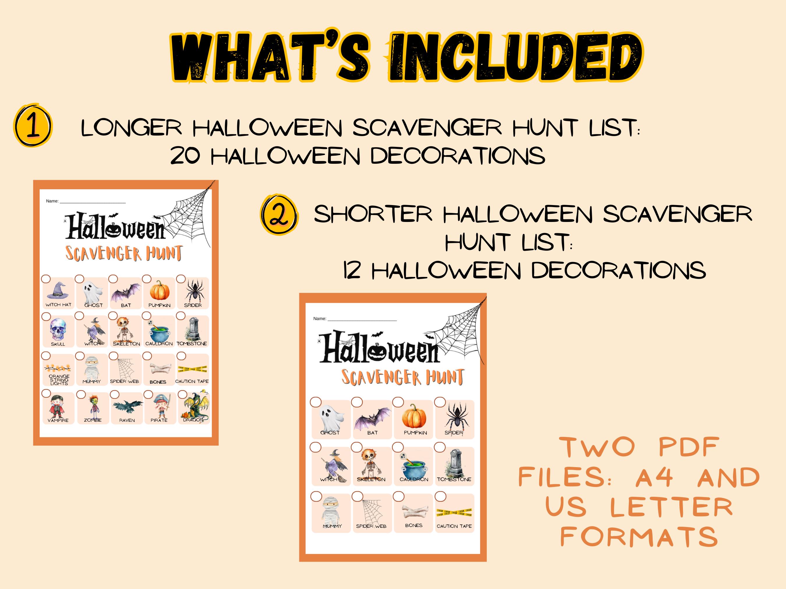 Halloween Scavenger Hunt Activity Pack - Etsy