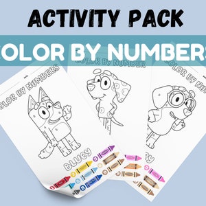 Color by Numbers With Bluey Kids! - Etsy