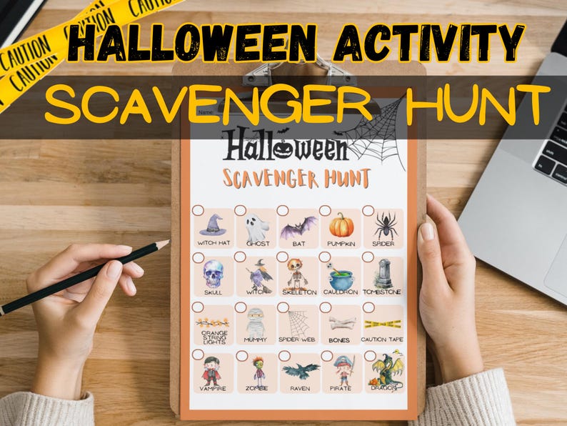 Halloween Scavenger Hunt Activity Pack - Etsy