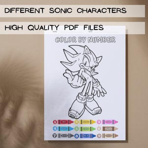 Color by Numbers With Sonic and His Friends - Etsy