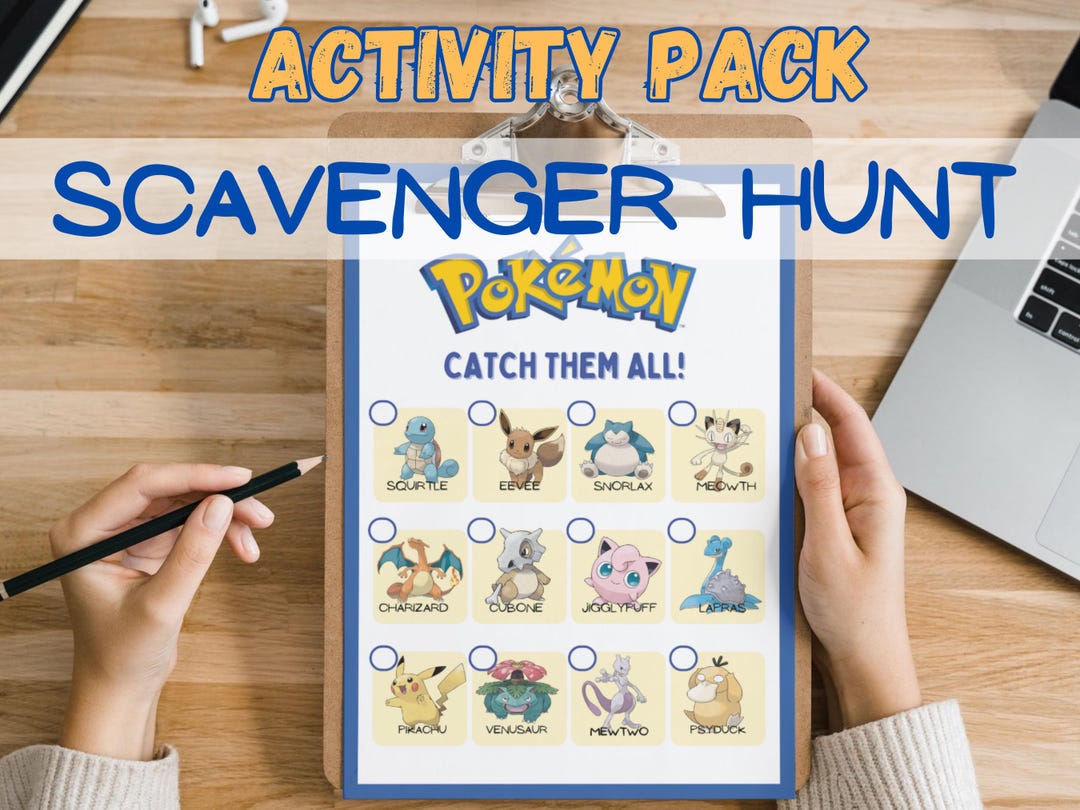 Pokemon Scavenger Hunt Activity Pack - Etsy