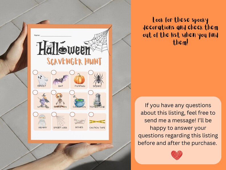 Halloween Scavenger Hunt Activity Pack - Etsy