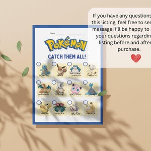 Pokemon Scavenger Hunt Activity Pack - Etsy