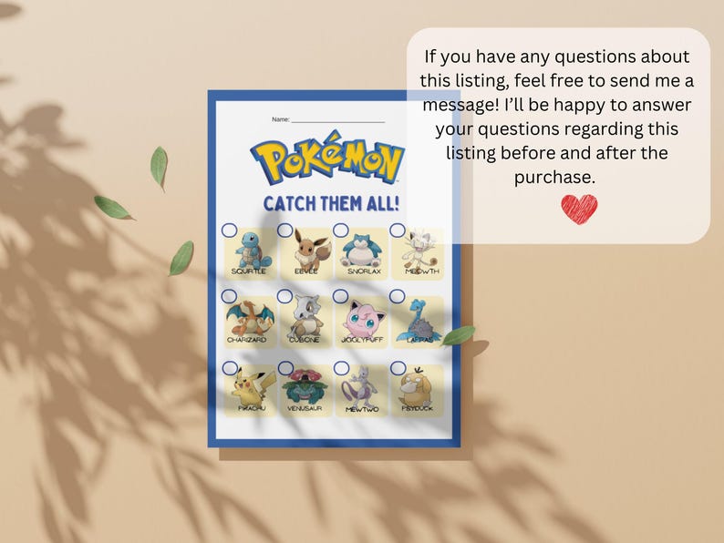 Pokemon Scavenger Hunt Activity Pack - Etsy