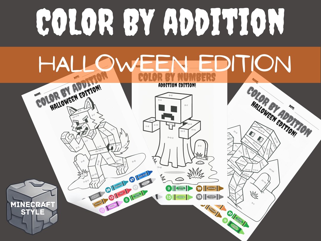 Color by Addition - Halloween Edition! - Etsy