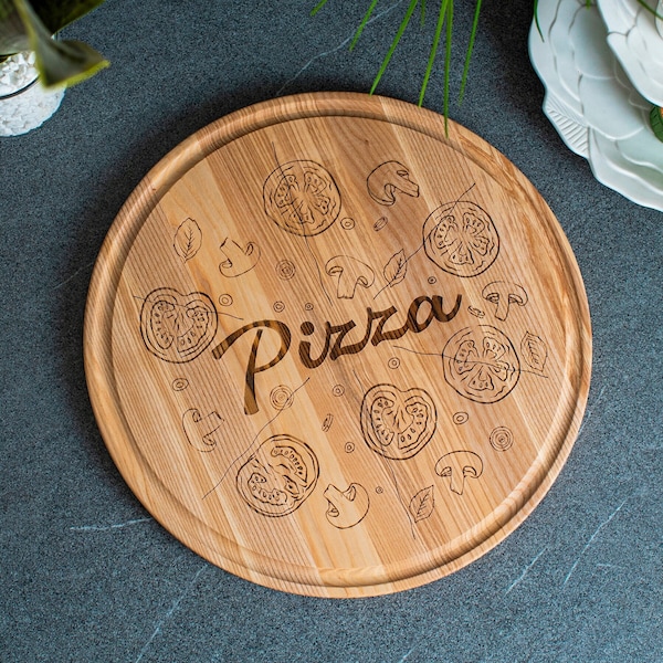 Wooden Pizza Serving Board - Etsy