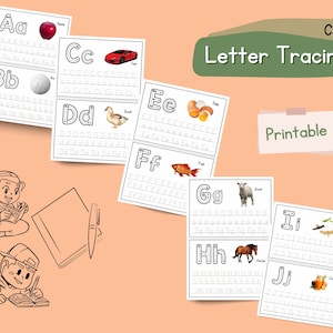 26 ABC Phonics Tracing Cards, Handwriting Practice Worksheet, Alphabet ...