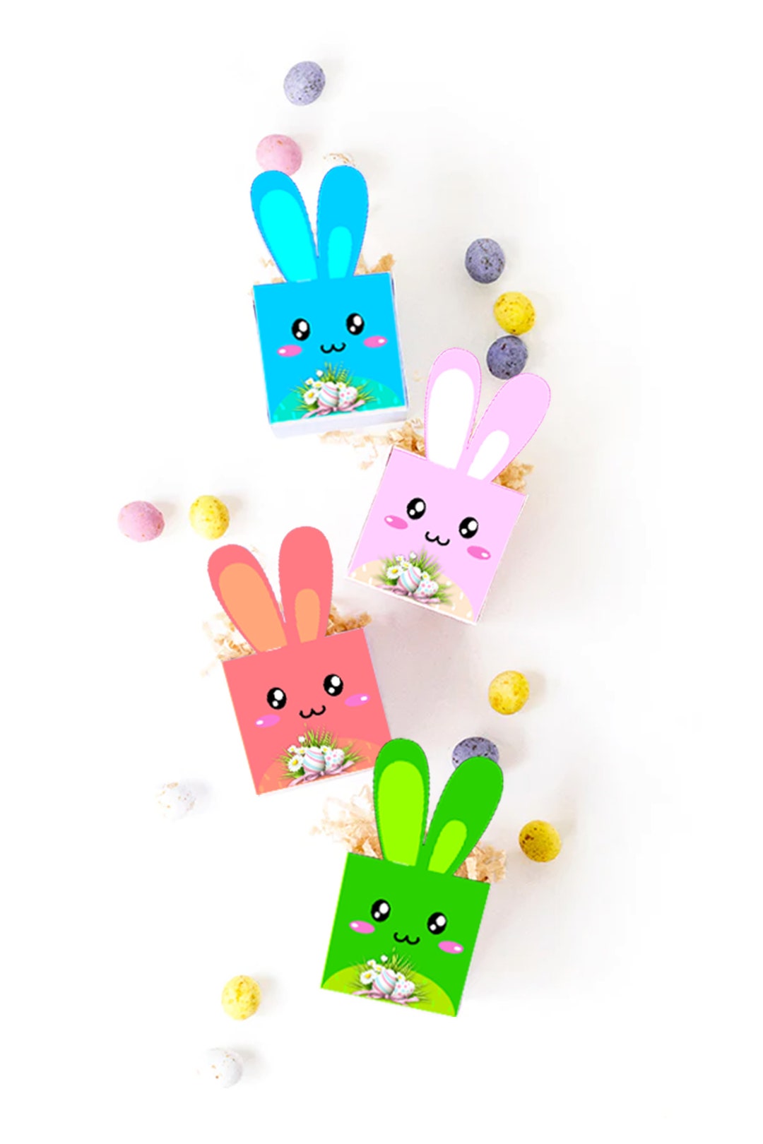 Easter Bunny Box Template DIY Printable Bundle for Handmade Candy ...