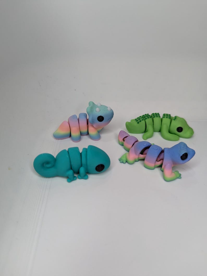 3D Printed Mini Animal Fidgets, Pocket Pals, Articulating, Desk Pals or ...