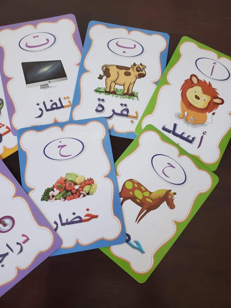 Arabic Alphabet Flash Cards: Printable Learning Cards - Etsy