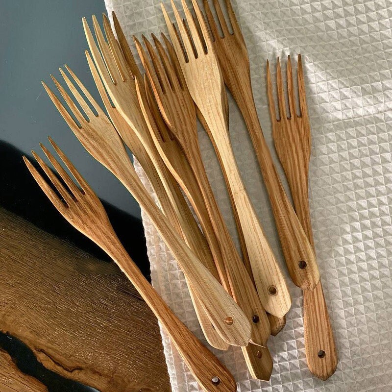 Wooden Forks - Etsy