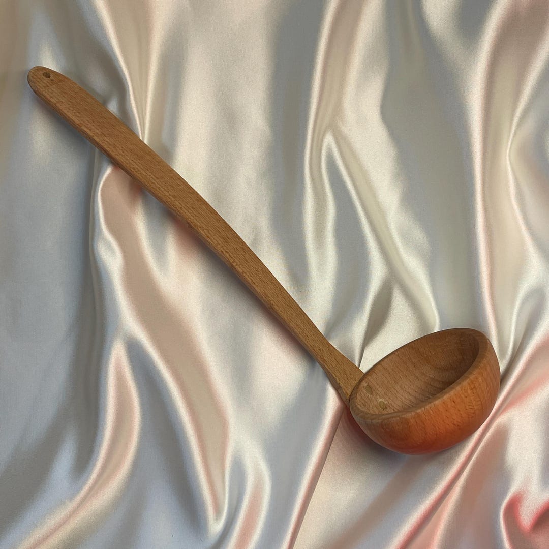 Wooden Ladle for Serving | Long Handlekitchen Soup Spoon | Natural Wood ...