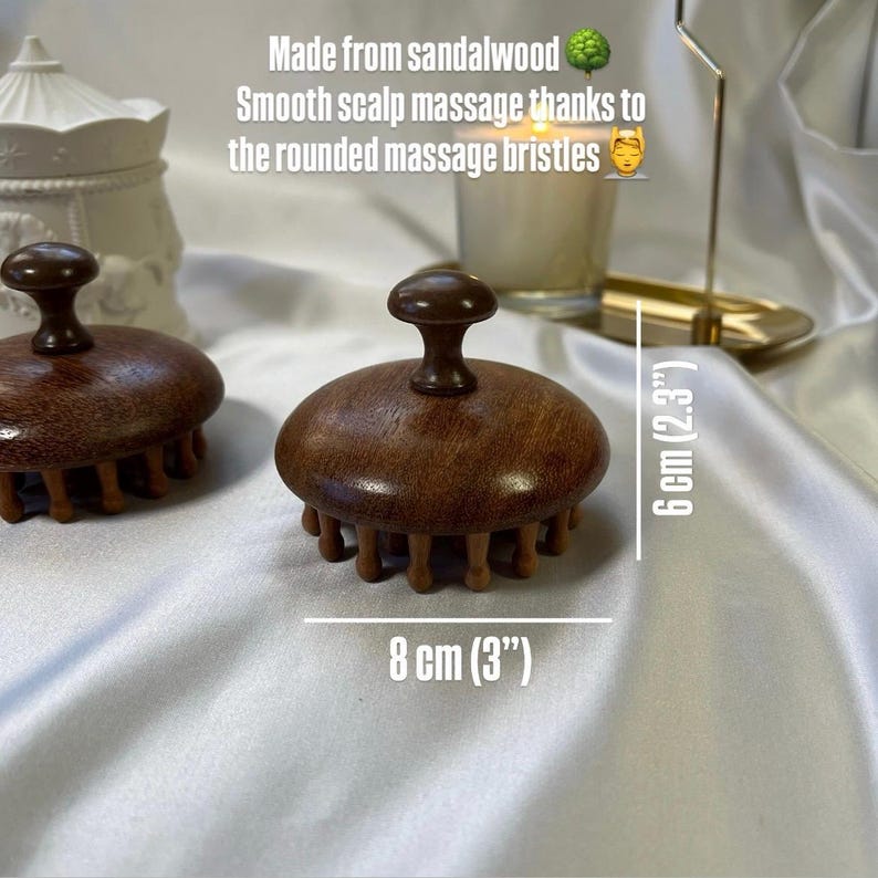 Wooden Handheld Massage Tool, Circular Massager for Head and Body ...