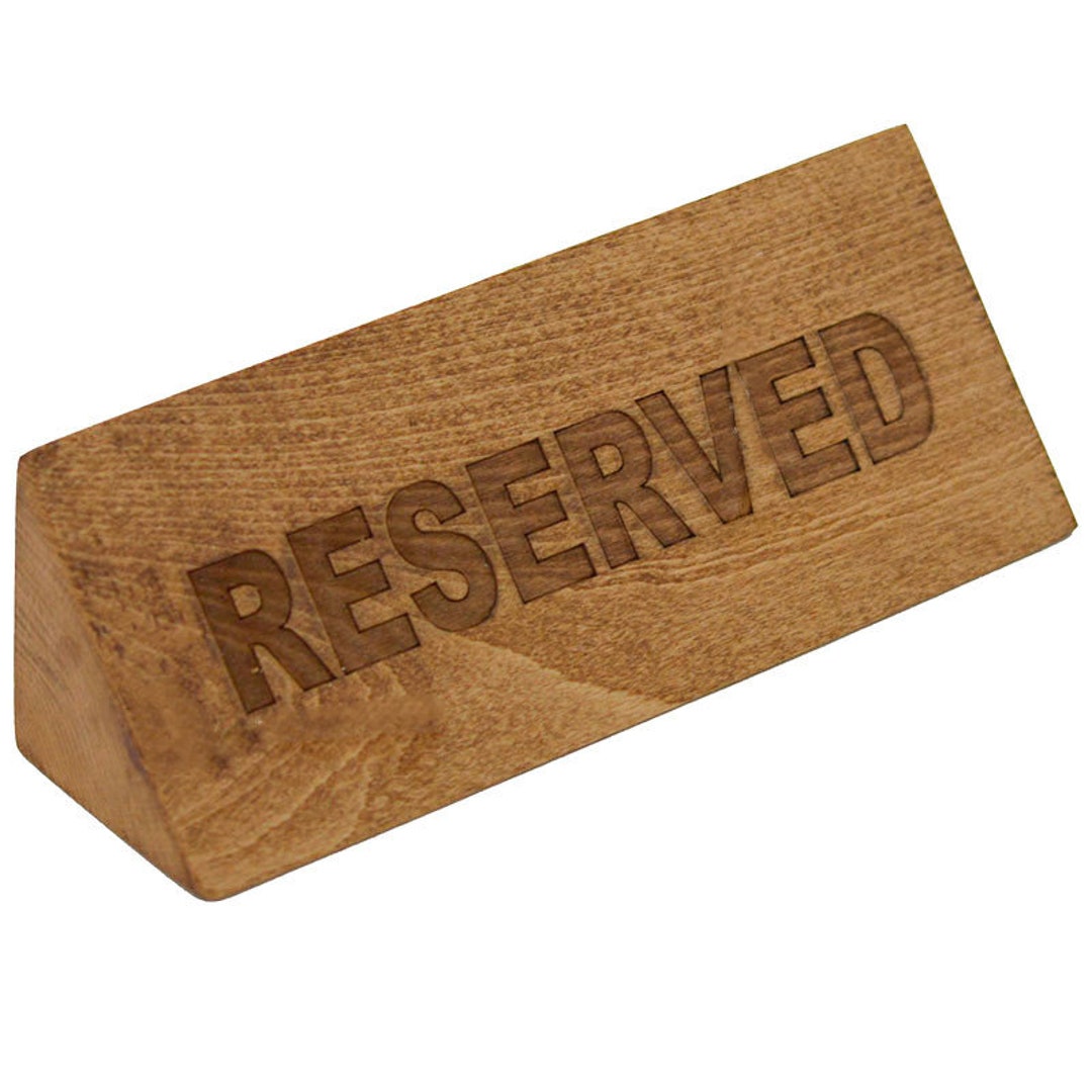 Wooden Reserved Table Sign Elegant and Durable Reservation Marker for ...