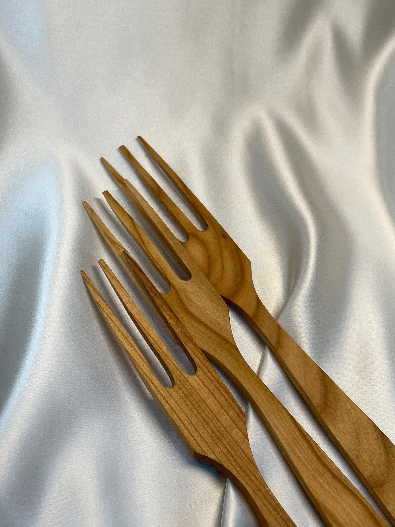 Wooden Fork Barbecue Fork Steak Fork Three-pronged Wooden Utensil ...