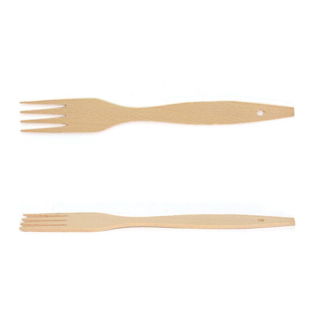 Set of Wooden Forks | Handmade Wooden Fork | 28 Cm Beech Wood Utensil | Camping & Outdoor ...